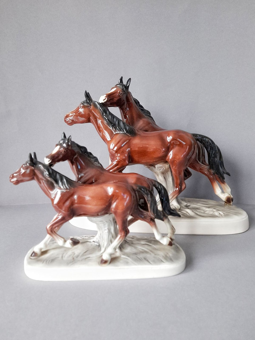 Porcelain Figurine Horse Hertwig Katzhutte Germany - Etsy