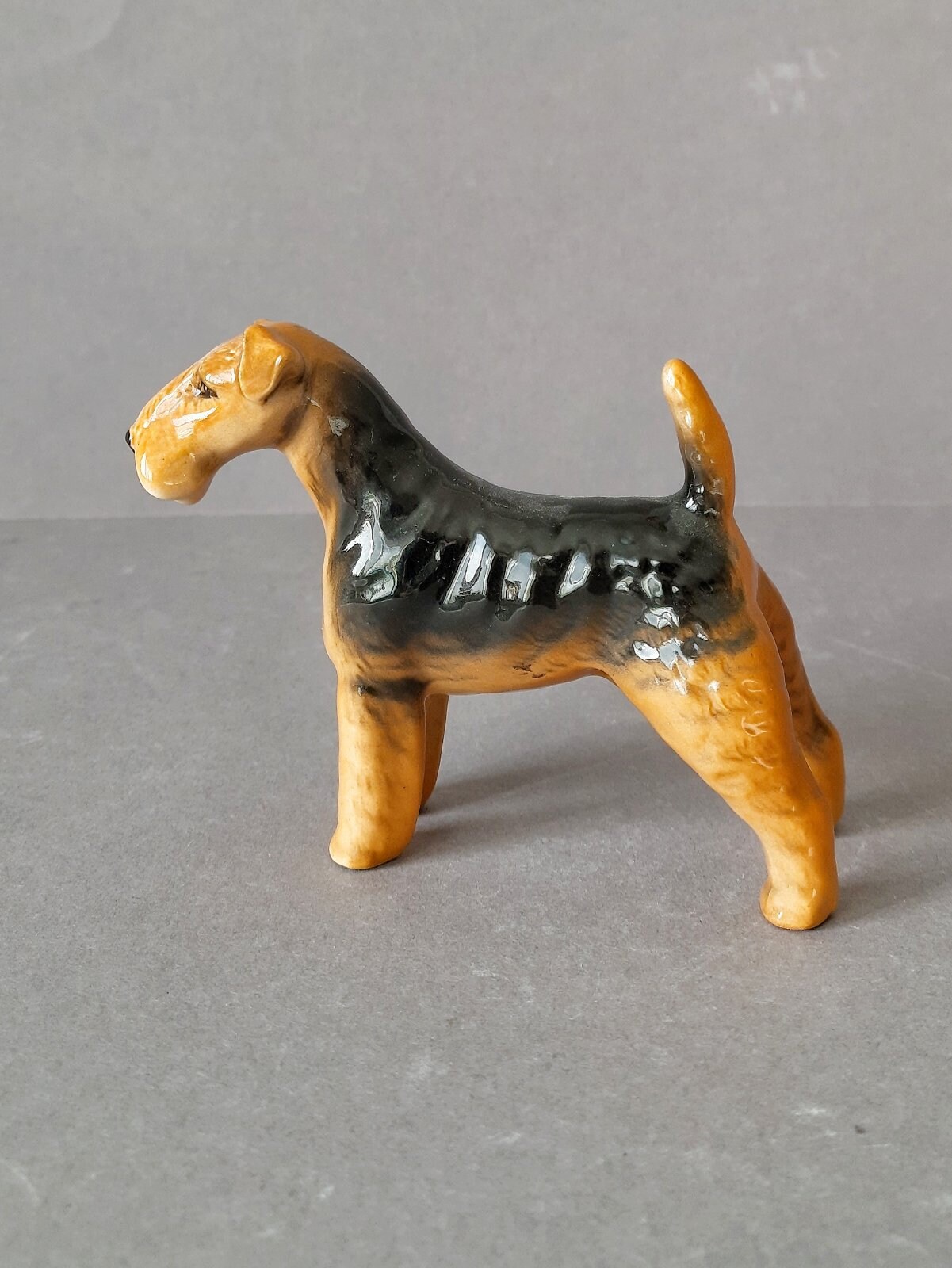 Porcelain Figurine Dog Airedale Terrier England Beswick - Etsy