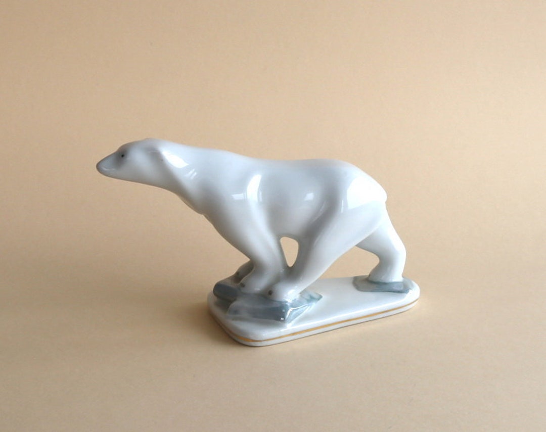 Porcelain Figurine Cluj Napoca Cervit Romania Polar Bear - Etsy