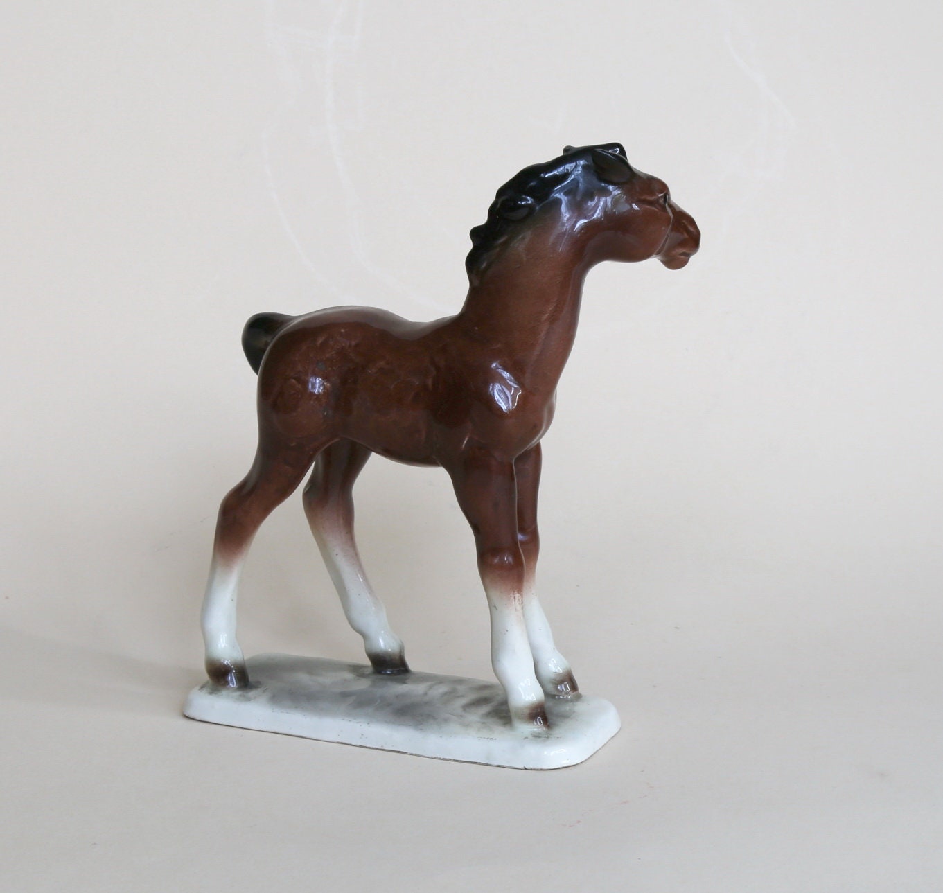 Porcelain Figurine Horse Hertwig Katzhutte Germany - Etsy