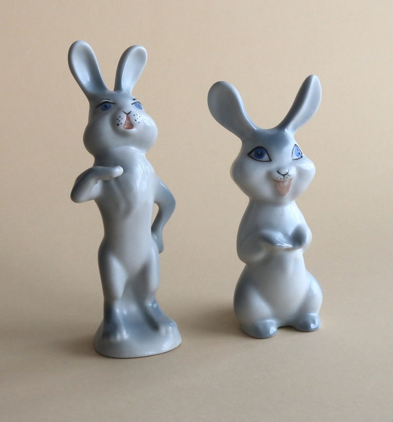 Porcelain Figurine Bunny Hare Rabbit Korosten Porcelain Factory - Etsy