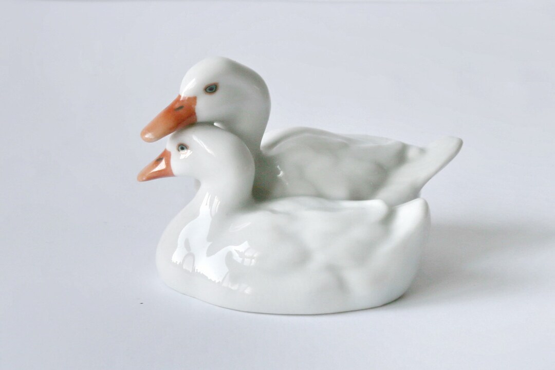 Porcelain Figurine Duck Goose Herend Hungary - Etsy