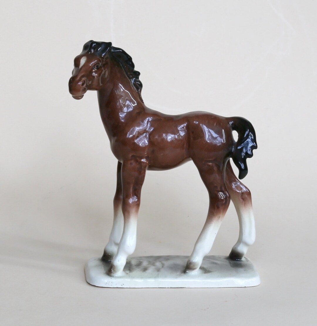 Porcelain Figurine Horse Hertwig Katzhutte Germany - Etsy