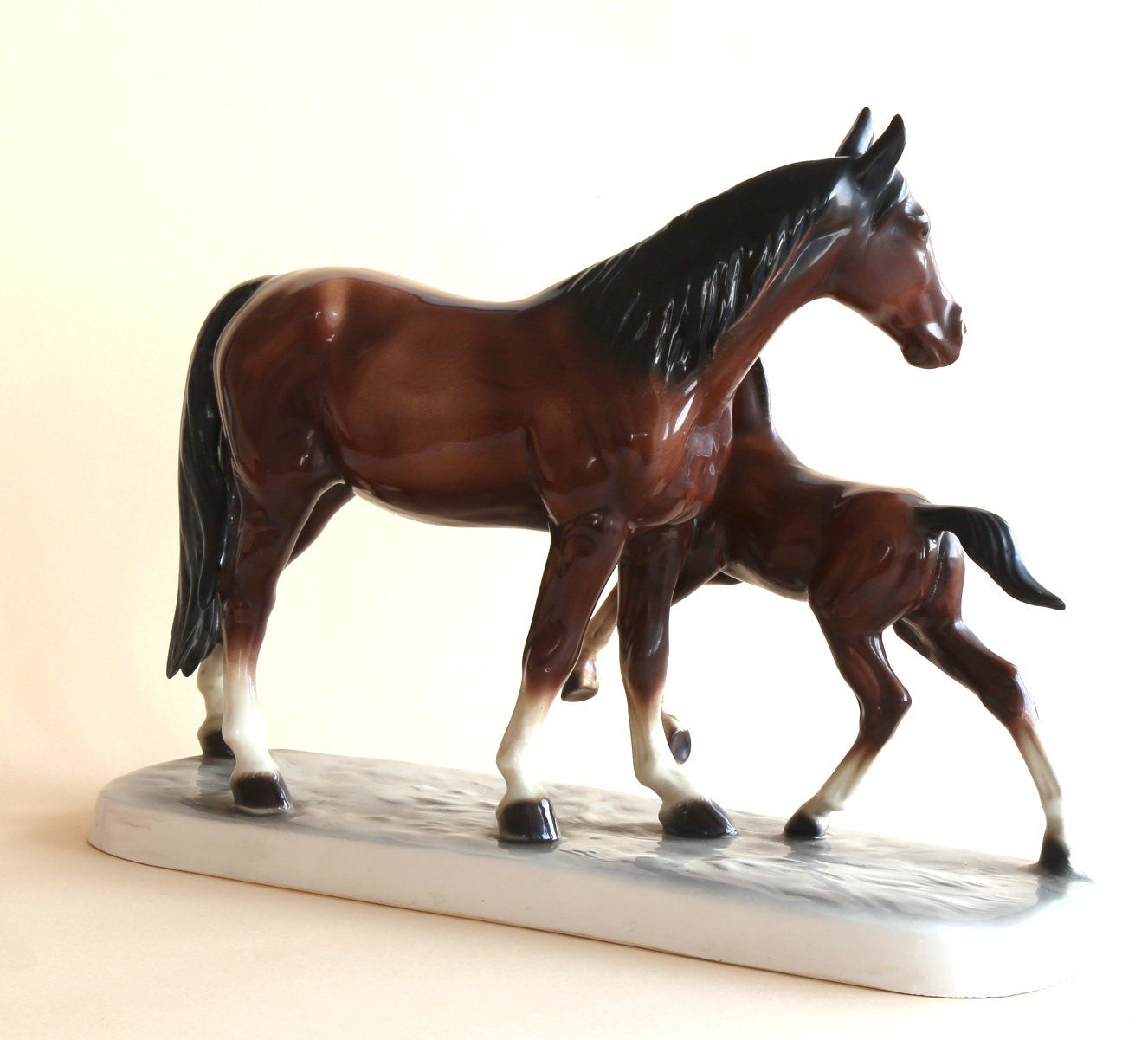 Porcelain Figurine Horse Hertwig Katzhutte Germany - Etsy
