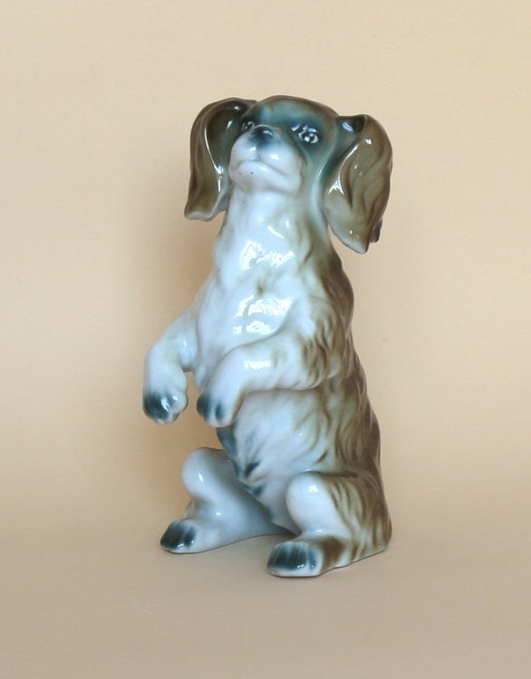 Porcelain Figurine Dog Cluj Napoca Cervit Romania - Etsy