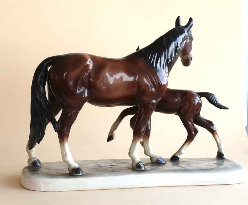 Porcelain Figurine Horse Hertwig Katzhutte Germany - Etsy