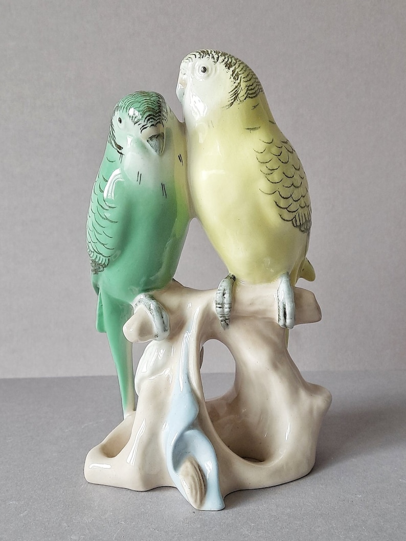 Porcelain Figurine Parrot Budgerigar Royal Dux Czech Republic - Etsy