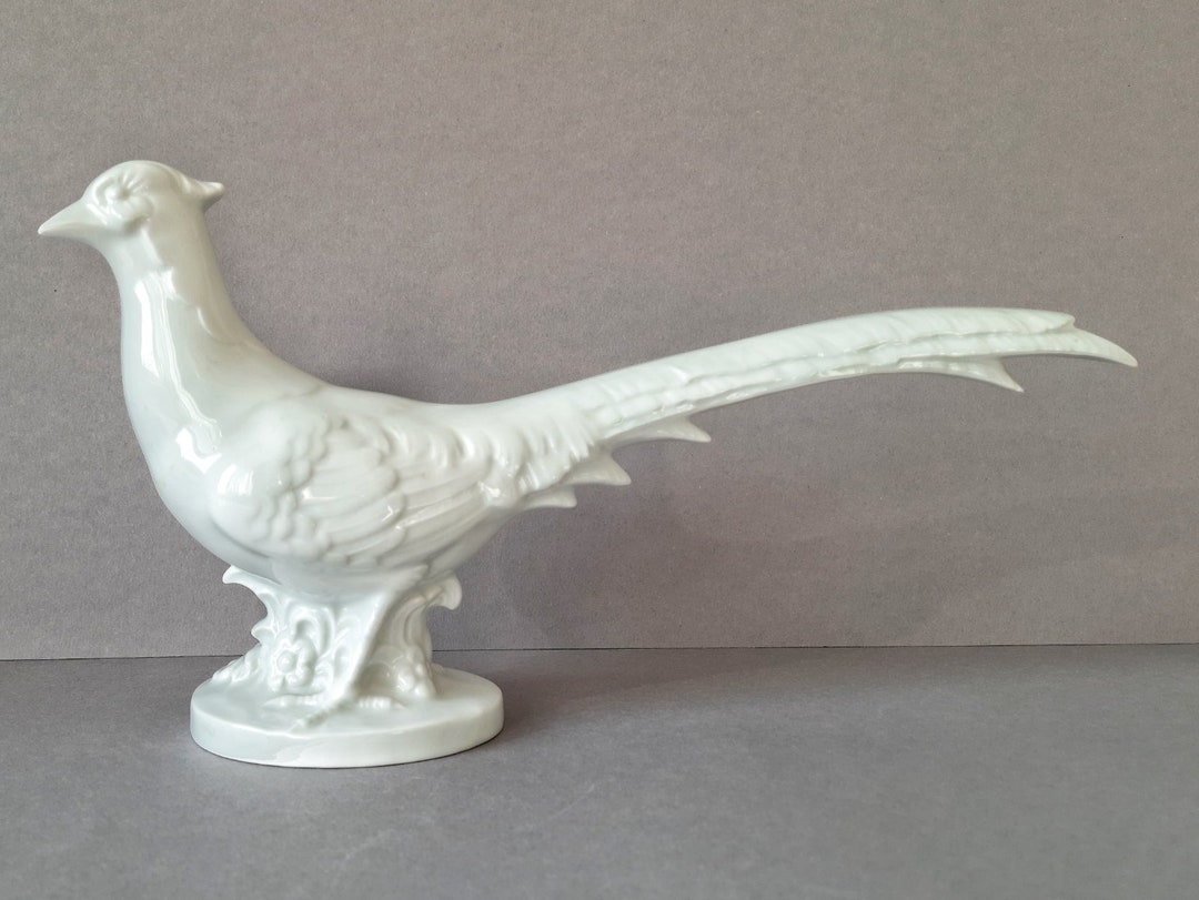 Porcelain Figurine Big White Pheasant Herend Hungary - Etsy