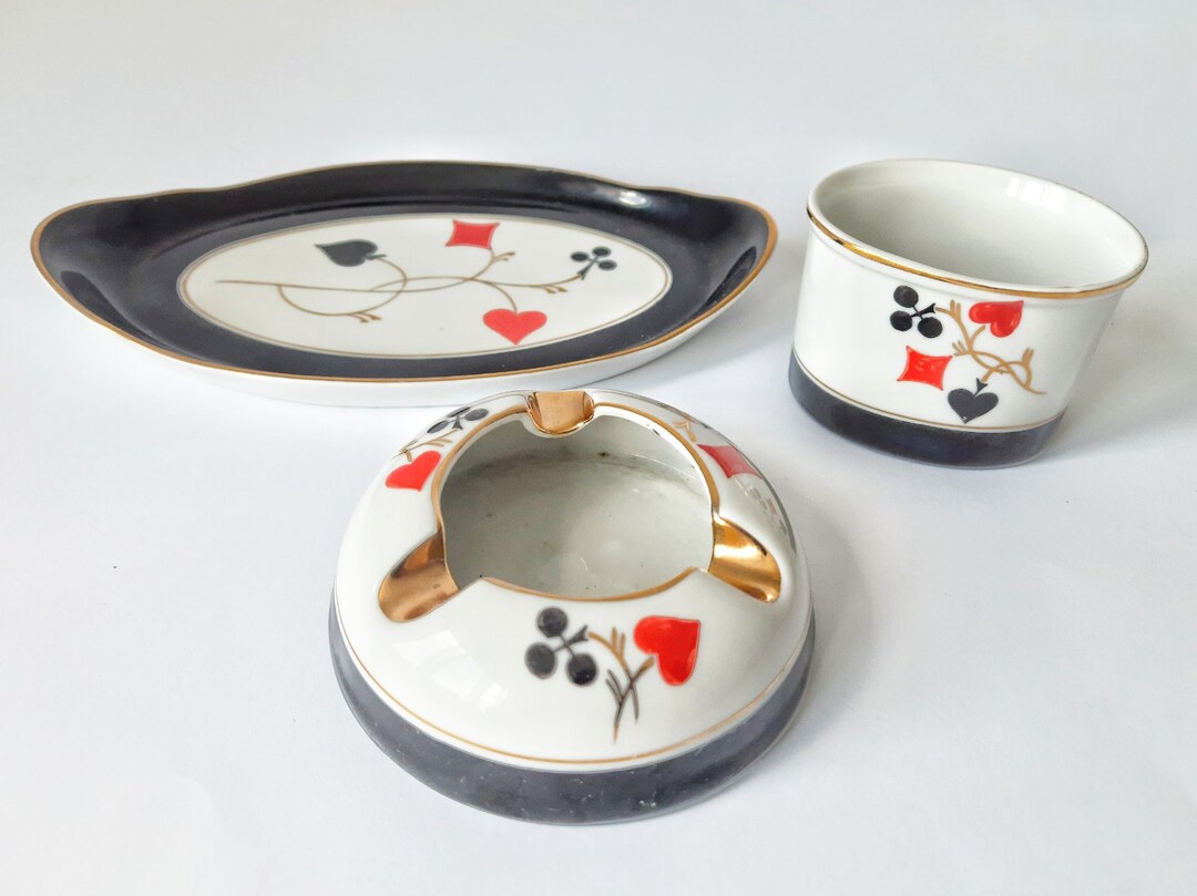 Porcelain Cigarette Set Ćmielów Poland 1960s - Etsy