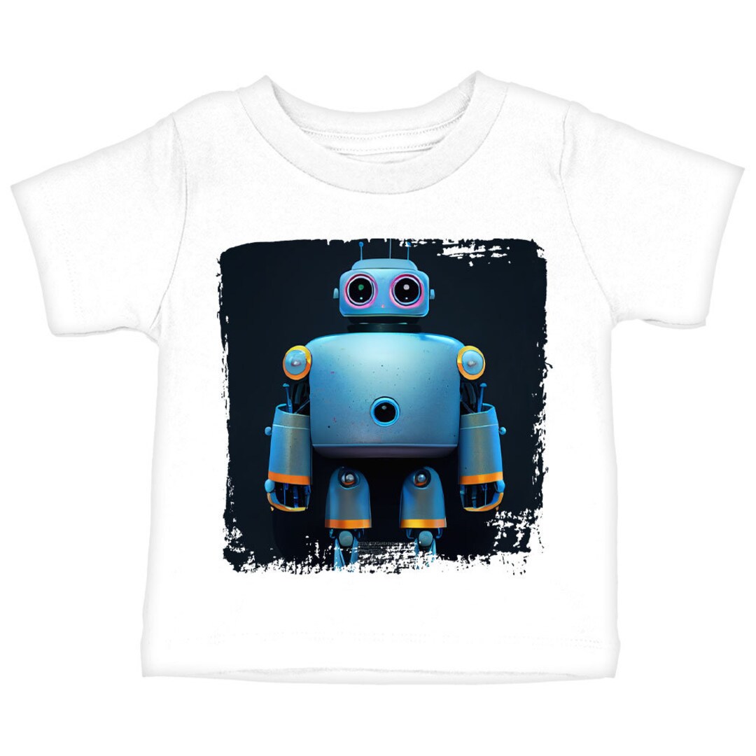 Little Robot Baby Jersey T-shirt Cute Baby T-shirt Graphic - Etsy