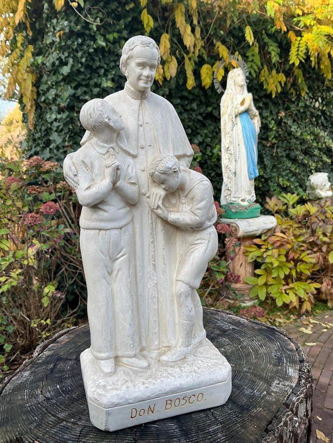 Rare Antique Statue of Don Bosco With Children – Signed Dep 21 A V.d ...