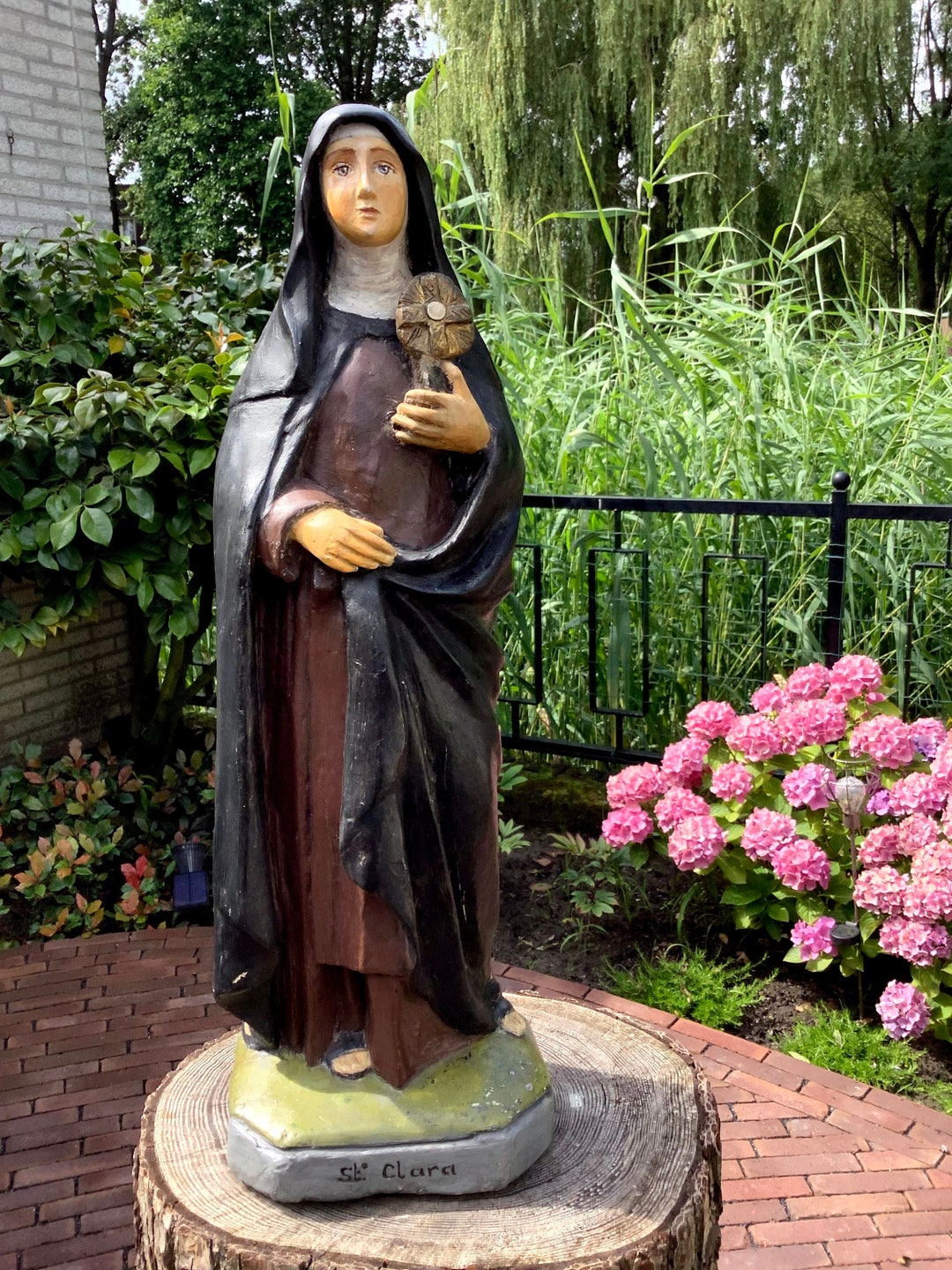 Beautiful Statue of Saints Belgian Monastery Statue of St. Clare - Etsy