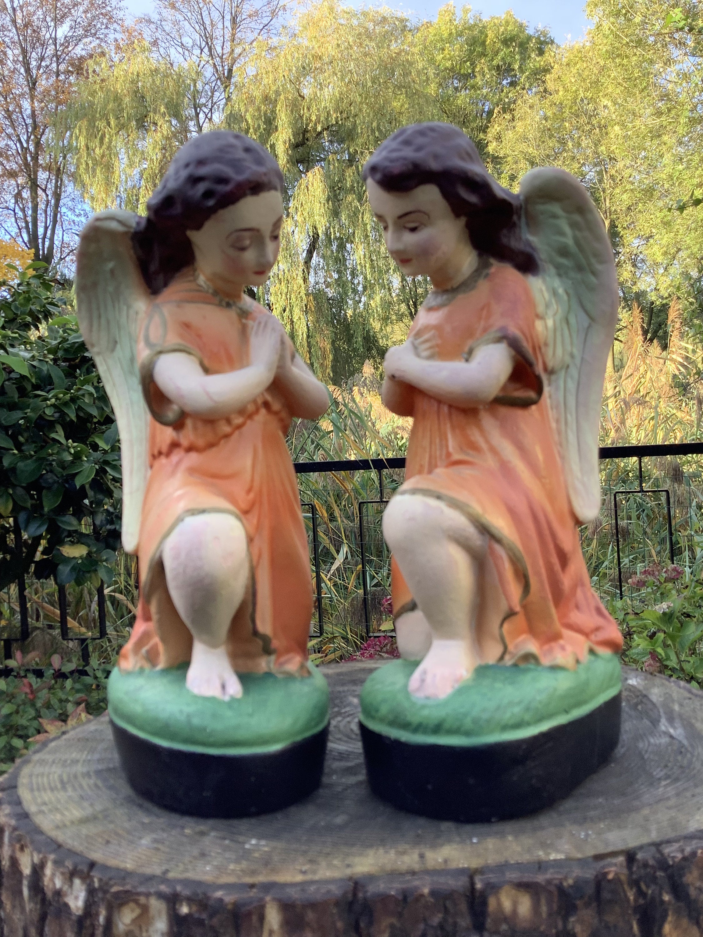 Beautiful Statues of Saints Kneeling Altar Angels - Etsy