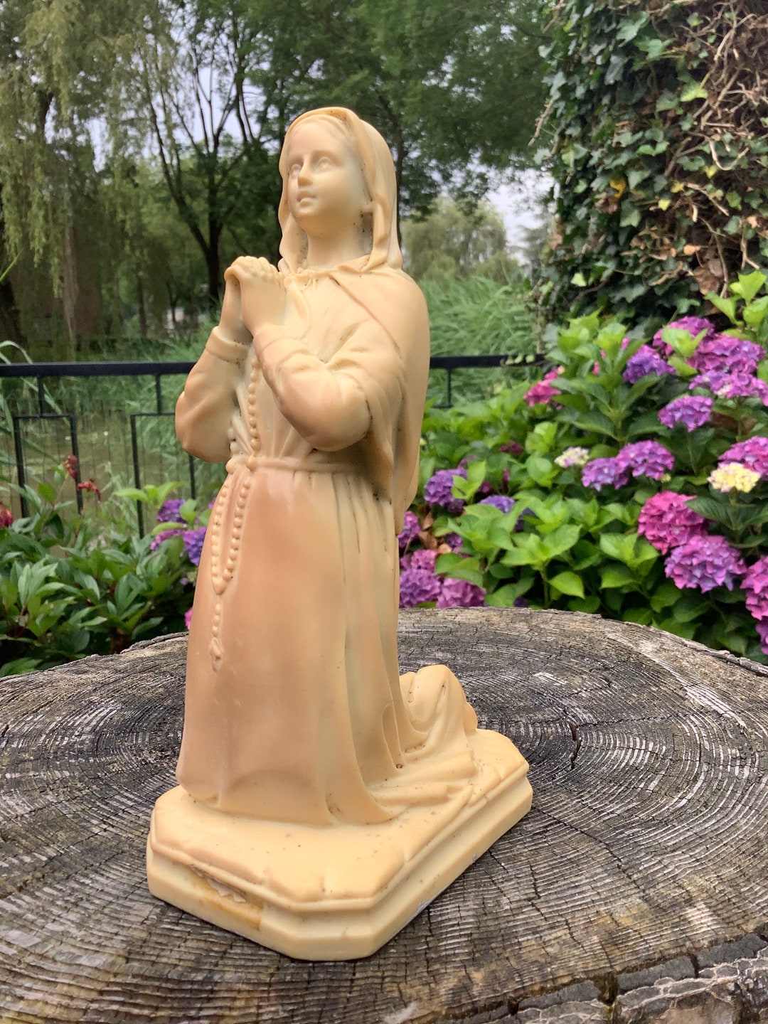 Beautiful French Saint Statue of St Bernadette Soubirous - Etsy