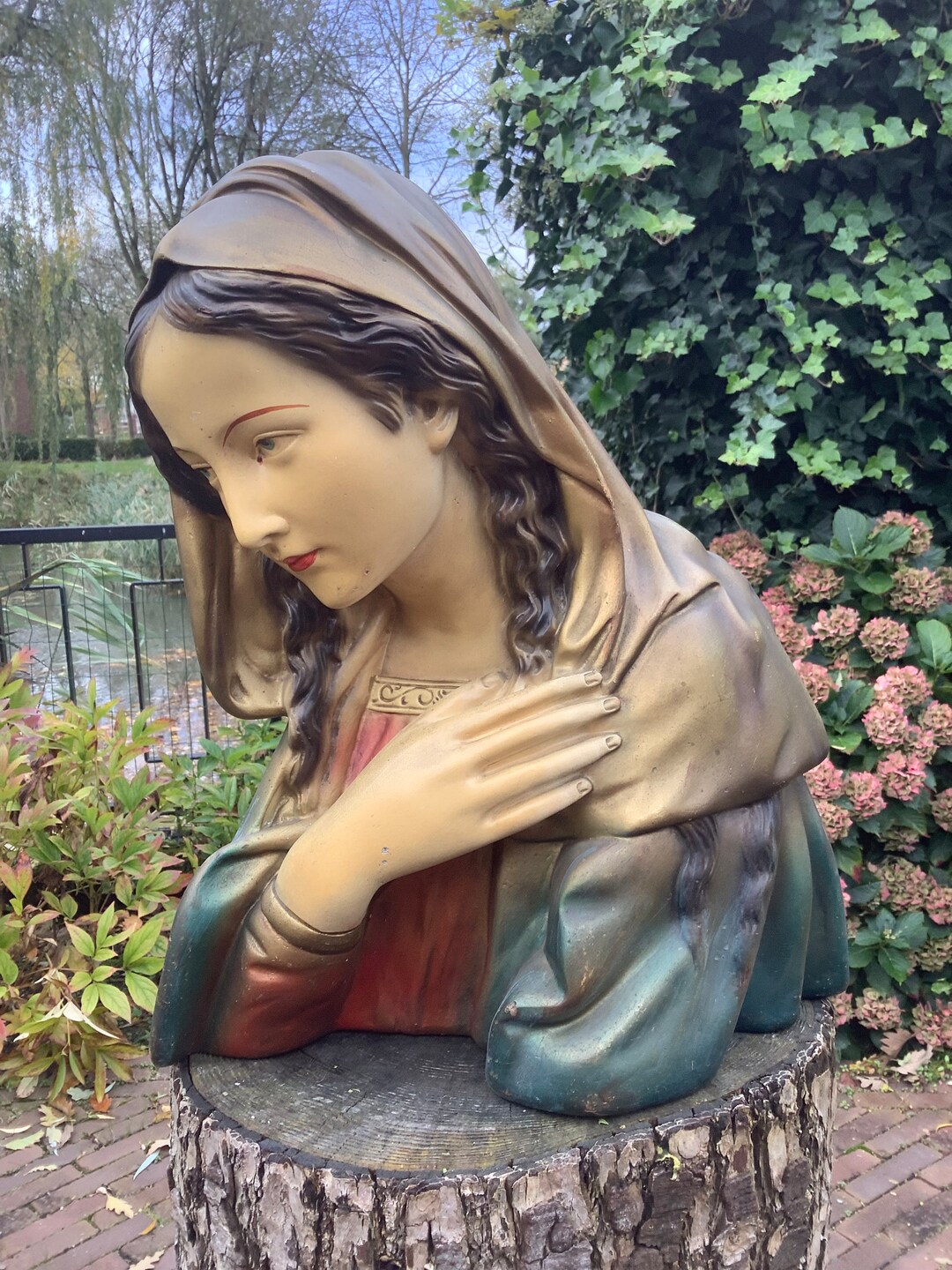 Beautiful Belgian Statue of Mary, Large Bust of Mary - Etsy