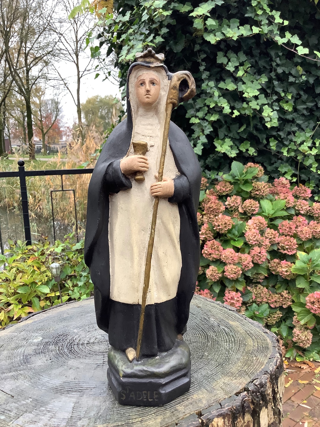 Beautiful Rare French Saint Statue of St Adèle, Odilia - Etsy