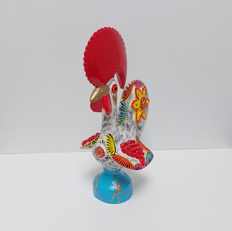 Portuguese Rooster / Barcelos Rooster / Hand Painted Ceramic Rooster ...