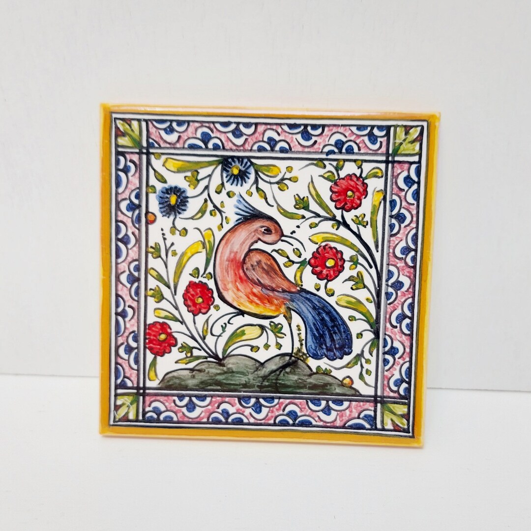 Small Hand Painted Portuguese Tile, Decorative Tile, Portuguese Ceramic ...
