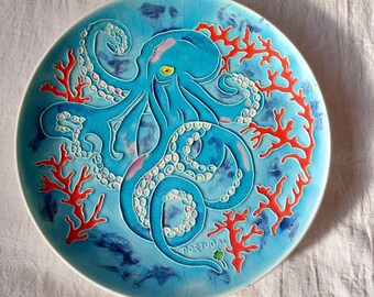 Ceramic Octopus Wall Art - Etsy