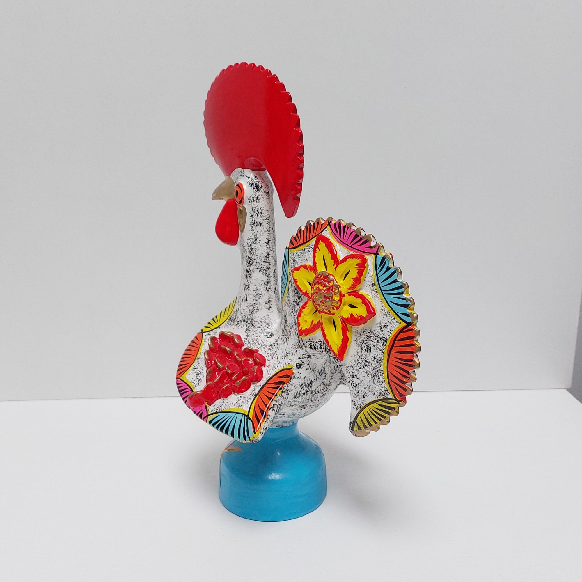 Portuguese Rooster / Barcelos Rooster / Hand Painted Ceramic Rooster ...