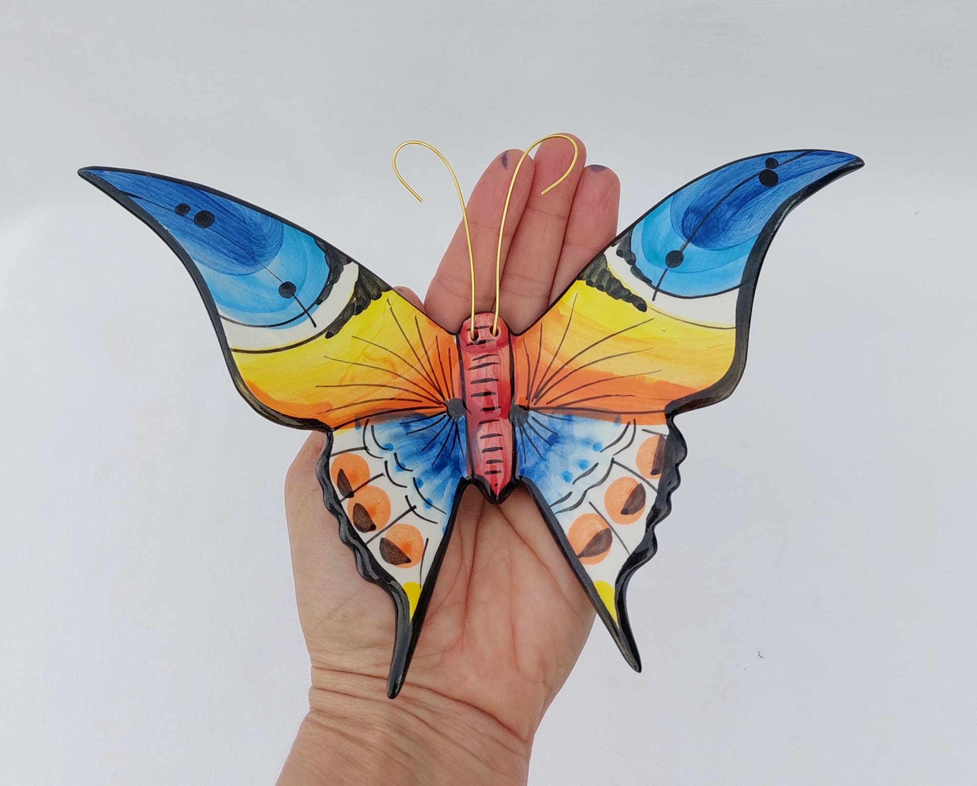 Ceramic Butterfly / Decorative Butterfly / Hand Painted Ceramic ...