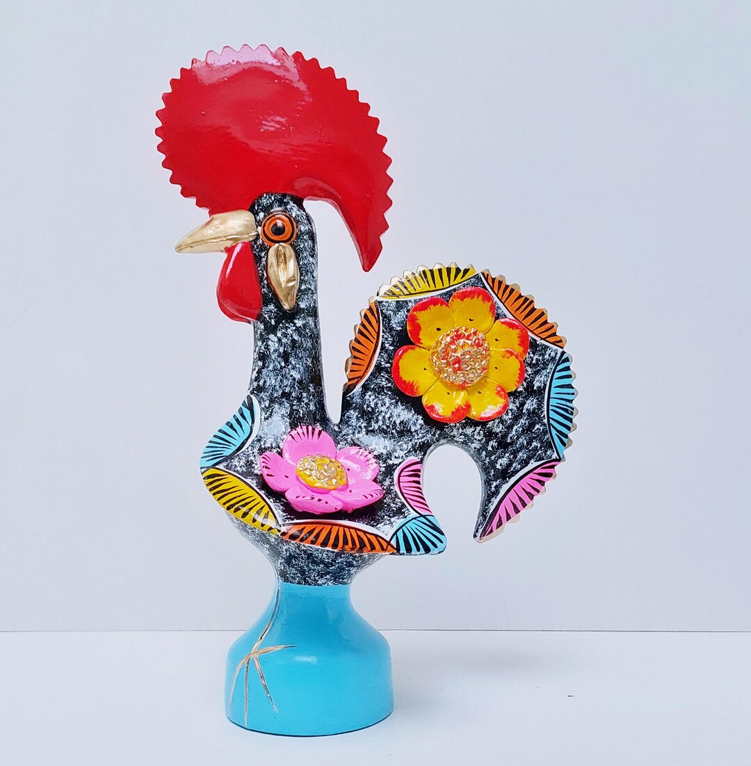 Hand Painted Barcelos Rooster, Portuguese Ceramic Folk Art - Etsy