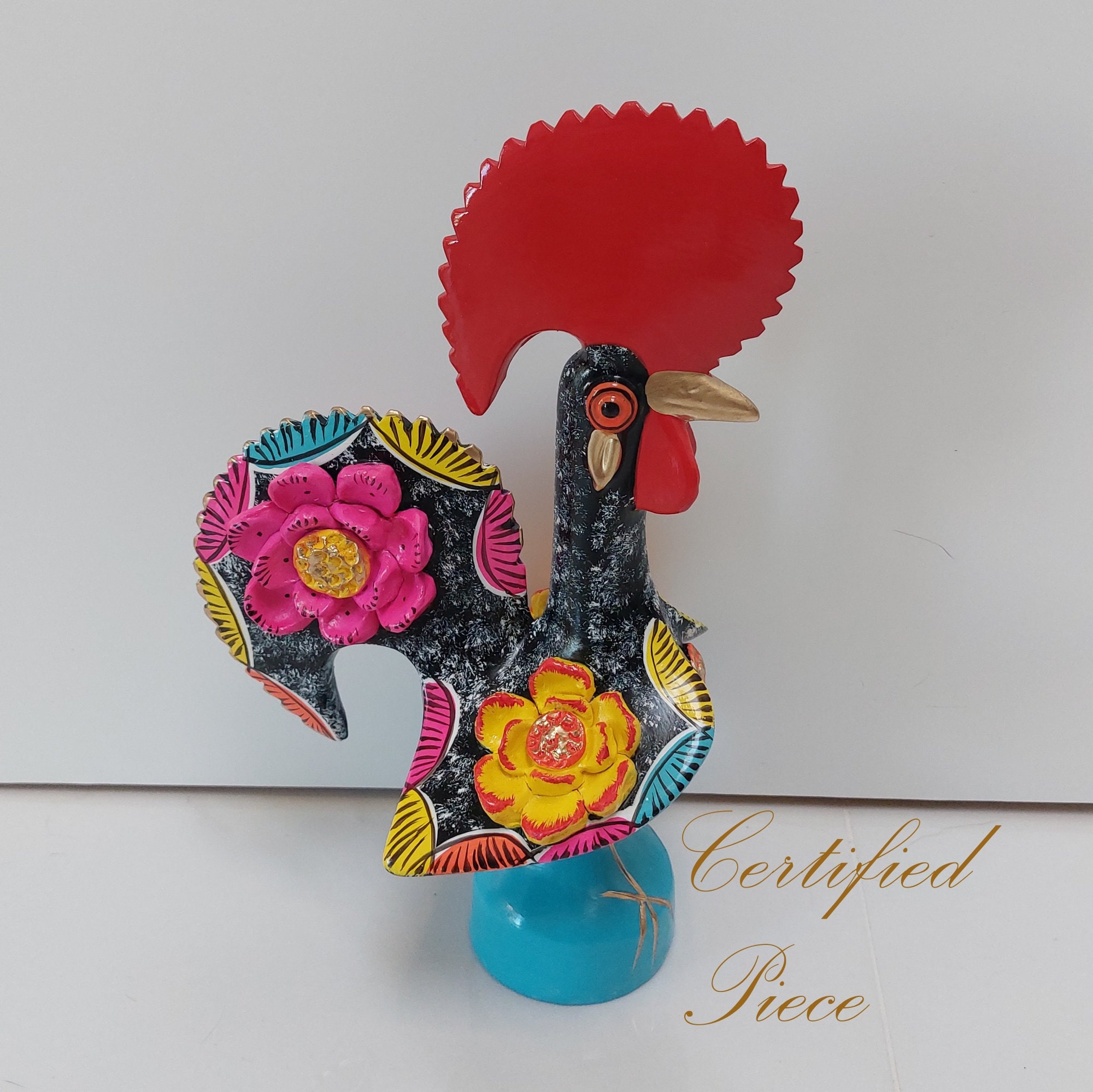 Portuguese Rooster / Barcelos Rooster / Hand Painted Ceramic - Etsy