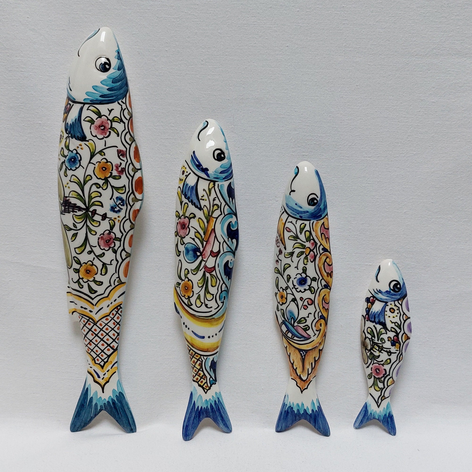Ceramic Sardines Set of 4 Portuguese Sardines Sardines - Etsy