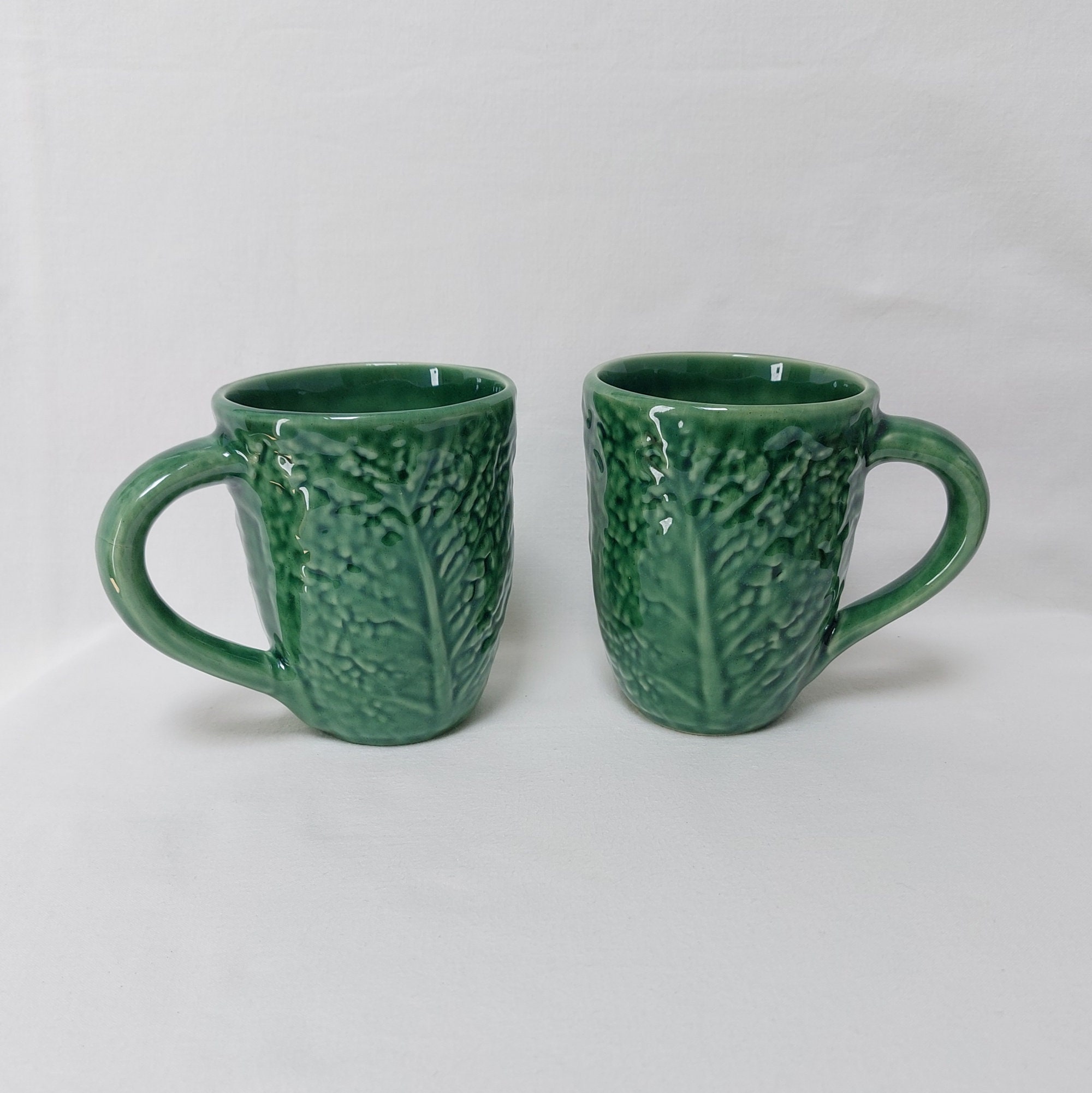 Set for 2 Ceramic Cabbage Mugs for Infusions Portuguese - Etsy