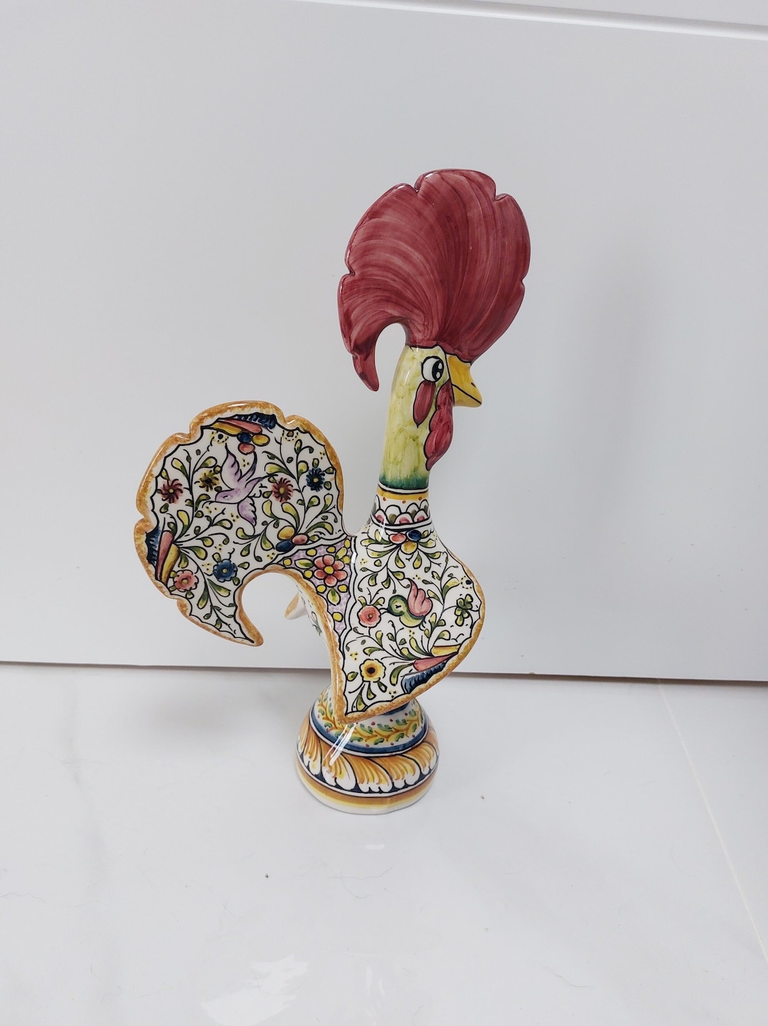 XL Portuguese Rooster / Barcelos Rooster / Hand Painted Ceramic Rooster ...