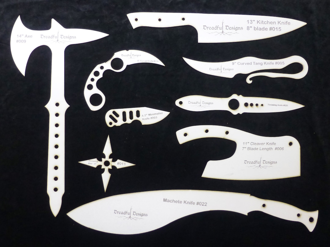 Knife Making Templates - Laser Cut Free Shipping Over 35 Dollars - Etsy
