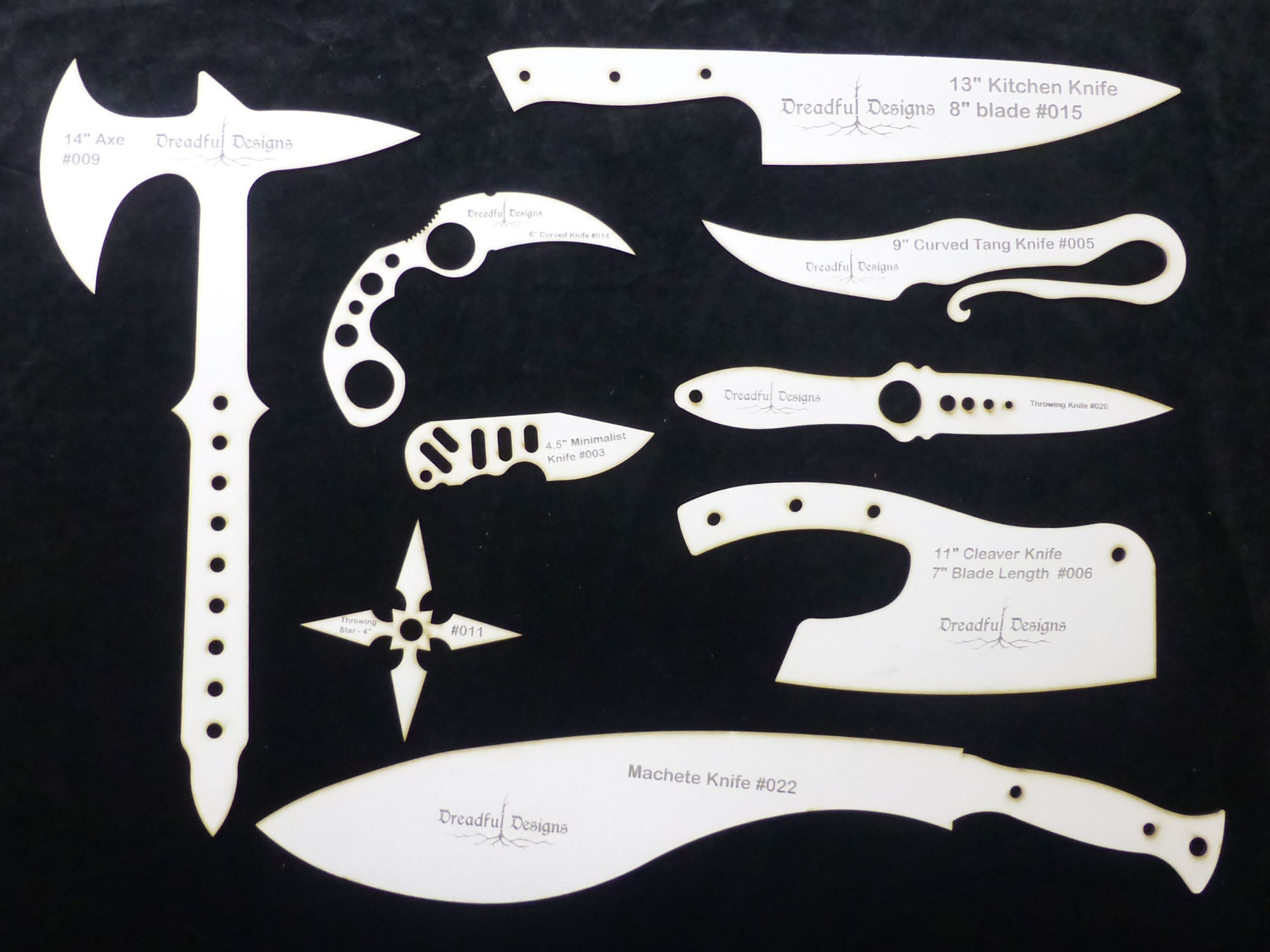 Knife Making Templates - Laser Cut Free Shipping Over 35 Dollars - Etsy