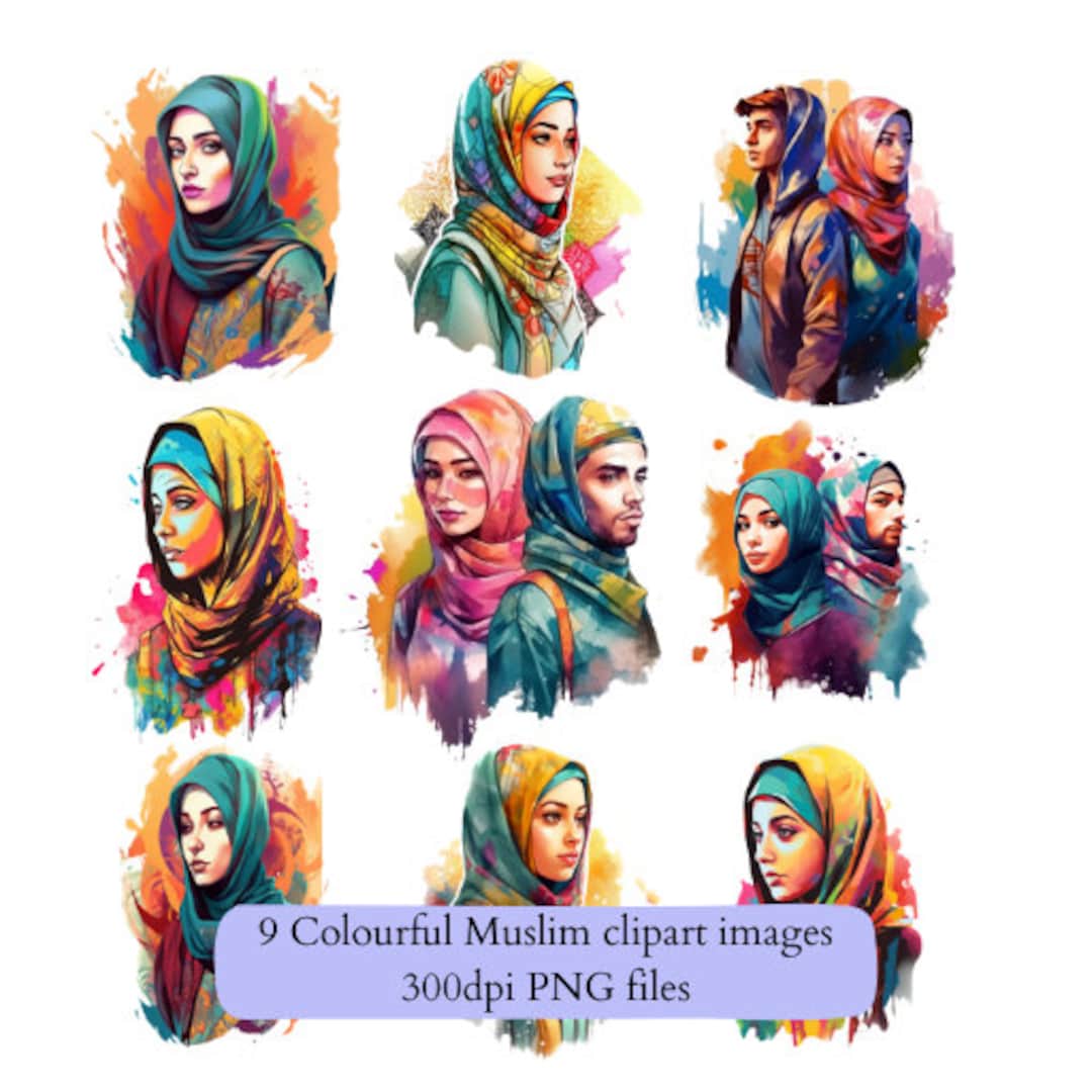 9 Colourful Ai-generated Images of Muslims for Various Applications - Etsy
