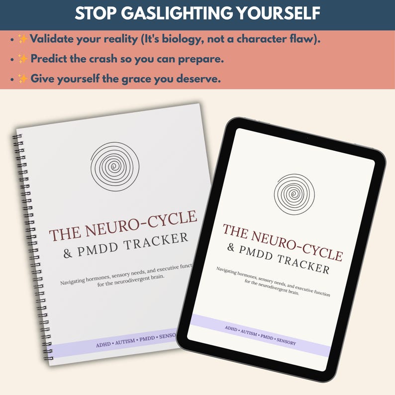 ADHD Cycle Tracker & PMDD Journal | Neurodivergent Hormone Planner ...