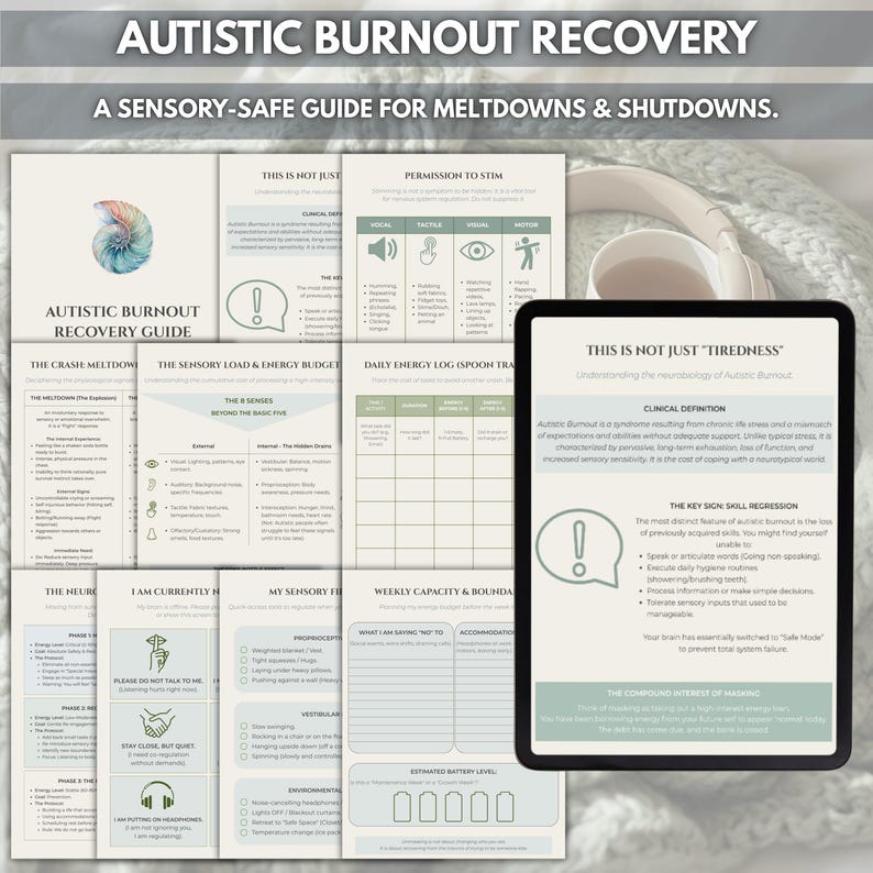 Autistic Burnout Recovery Guide | Meltdown & Shutdown Protocol, Sensory ...