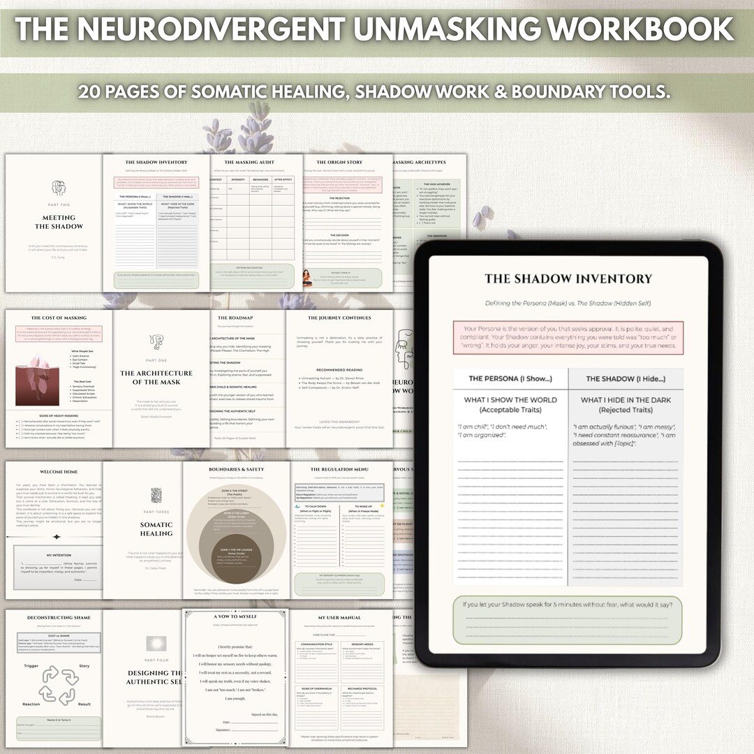The Unmasking Workbook: Somatic Healing, Shadow Work & Nervous System ...
