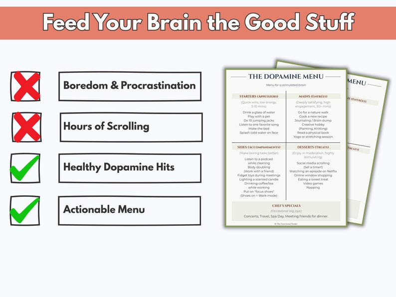 ADHD Dopamine Menu Printable | Dopamenu for Neurodivergent Brains ...