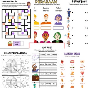 Preschool Activity Book: Learn Emotions, Counting, Body Parts, Mazes ...