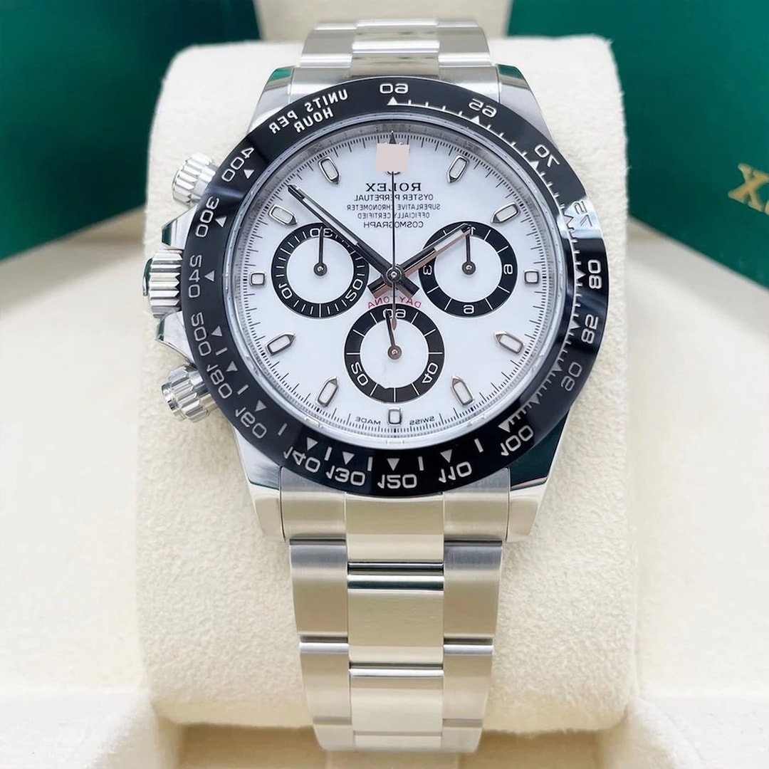 Daytona 41mm Steel Panda Black White Dial - Etsy