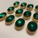 Red Ruby Crystal Button, Sew on Crystal Button, Gold Red Crystal Button ...