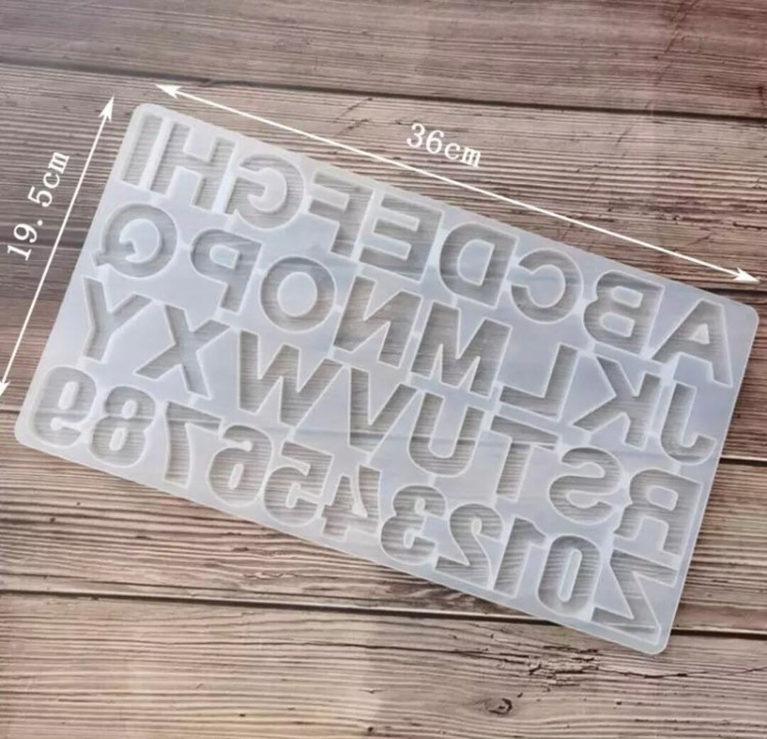 Resin Silicone Letter Mold, Resin Letter Keychain Mold, Alphabet Resin ...