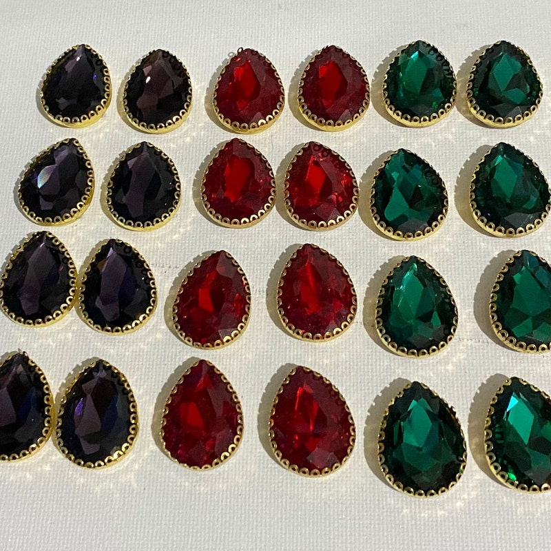 Gold Teardrop Buttons - Etsy UK