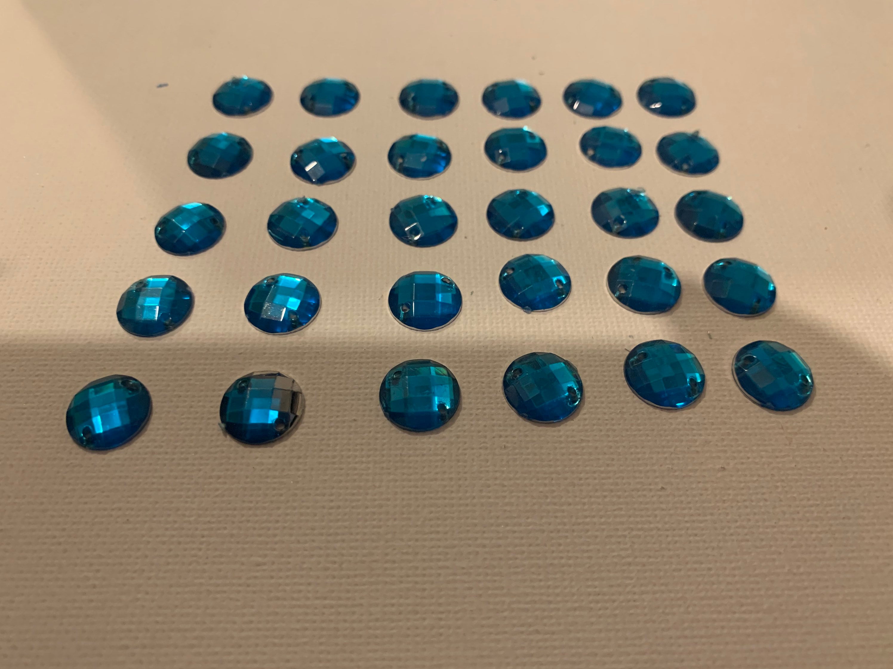 Acrylic Round Flat Back Sew-on Crystal Stones, Sew-on Crystals Large ...