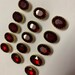 Red Ruby Crystal Button, Sew on Crystal Button, Gold Red Crystal Button ...