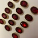 Red Ruby Crystal Button, Sew on Crystal Button, Gold Red Crystal Button ...