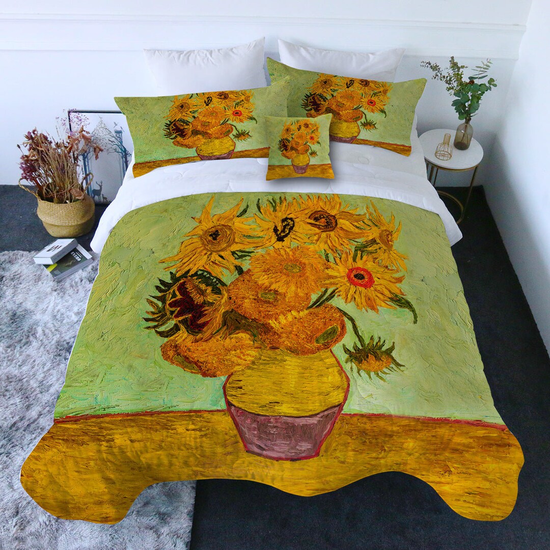 Van Goghs Sunflowers Quilt Set - Etsy