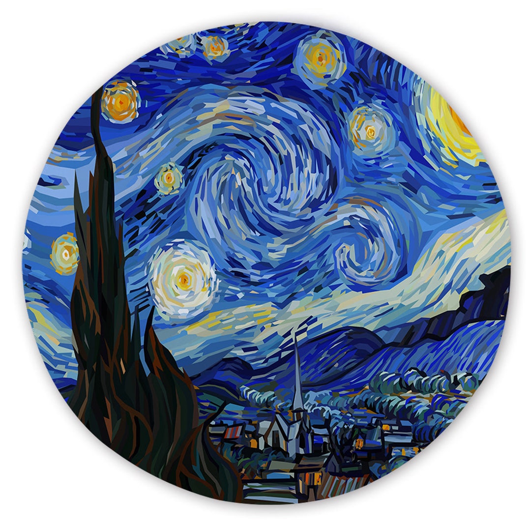 Van Goghs Starry Night Round Sand-free Towel - Etsy