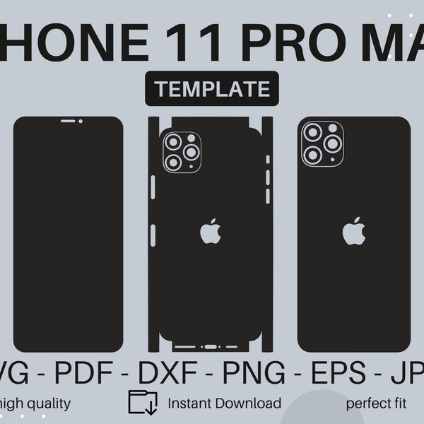 Apple iPhone 11 Pro Skin Template Cutting Template - Etsy
