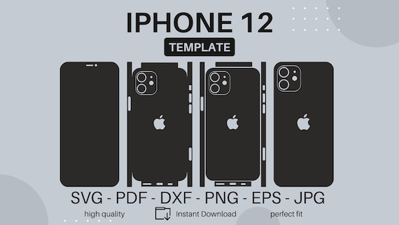 Apple iPhone 12 Template SVG PDF Dxf Png Eps Jpg Skin - Etsy.de