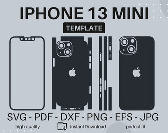 Apple Iphone 13 Template SVG PDF Dxf Png Eps Jpg Skin - Etsy